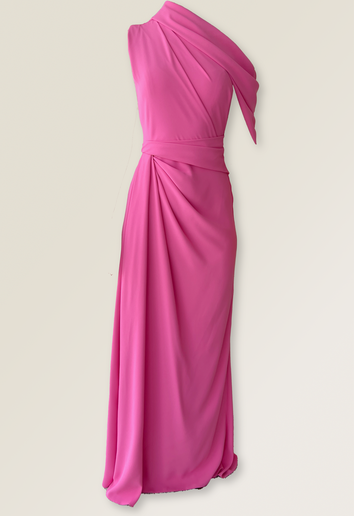 Asymmetrical Neckline Dress | Ortensia